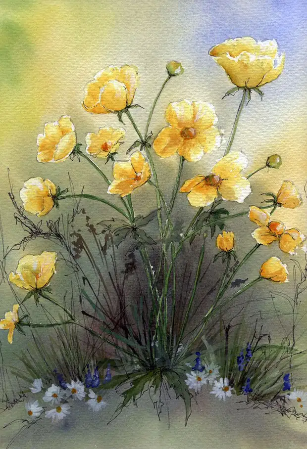 Flowers are bashful as your charms are languid ... British artist Yvonne Harry