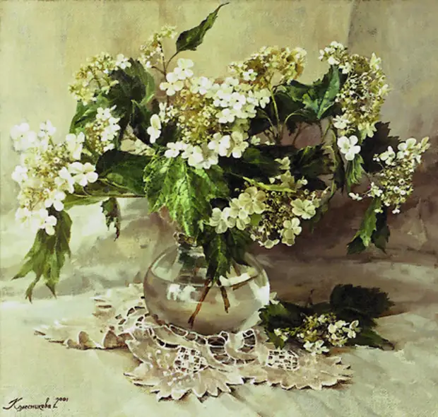 Buds, petals, kutenderera kwematemu ... Artist Olga Kolesnikova