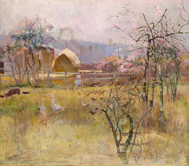 Viết cho tôi một mục vụ sơn dầu ... Họa sĩ người Anh Charles Conder (1869-1909)