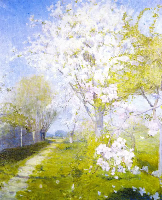 Kirjoita minulle öljypastoraali ... englantilainen taidemaalari Charles Conder (1869-1909)