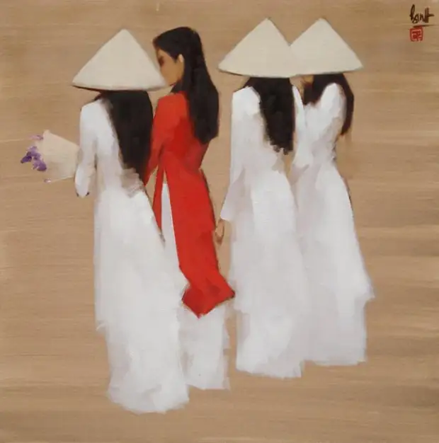 Fe ddewch chi fel bore ... Artist lleiafsymiol Fietnam Nguyen Thanh Binh