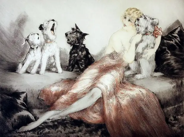 Künstler Louis Icart (1888 - 1950). Tödliche Schönheiten von Paris