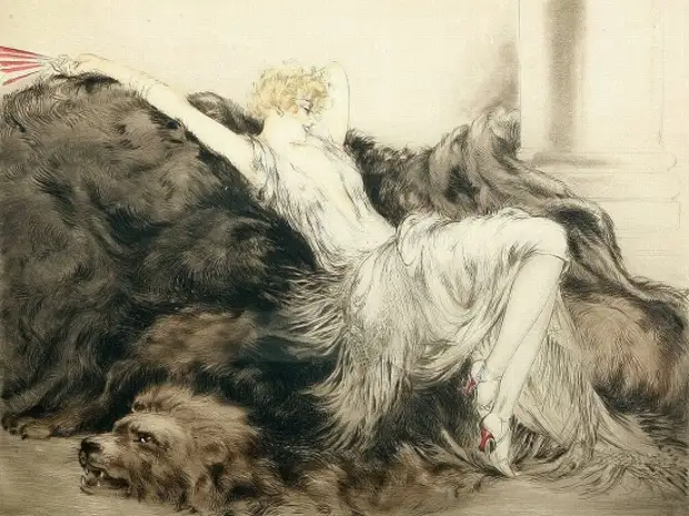 Künstler Louis Icart (1888 - 1950). Tödliche Schönheiten von Paris