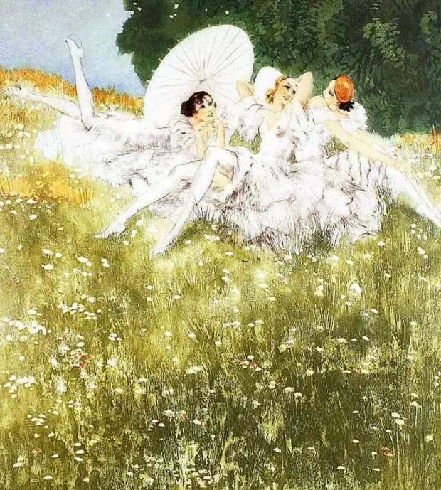 Künstler Louis Icart (1888 - 1950). Tödliche Schönheiten von Paris