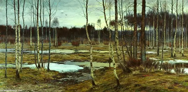 Un paesaggio lirico di natura mutevole ... Richard Alexandrovich Bergholz (1865-1920)