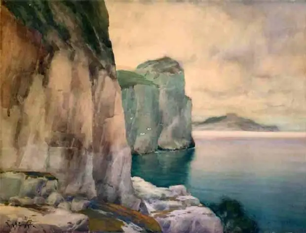 Un paesaggio lirico di natura mutevole ... Richard Alexandrovich Bergholz (1865-1920)