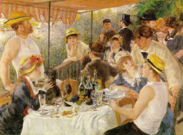 Rowers 'Noj tshais 1880-1881, Renoir, Pierre Auguste (1841-1919) Noj su ntawm Boating Party,