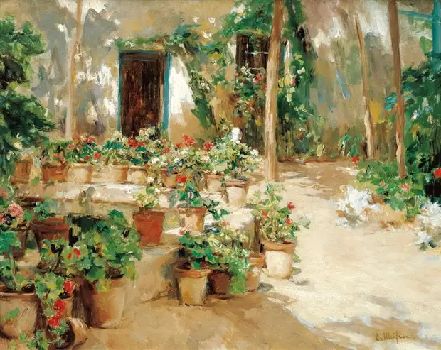 Step out into the garden ... Spanish artist Santiago Ruzignol y Prats