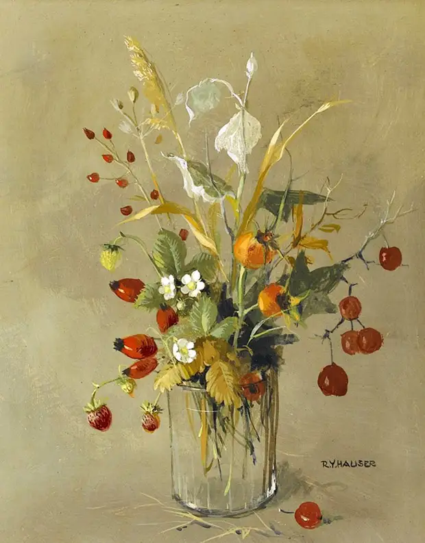 Il y a un charme particulier dans les fleurs des champs... L'artiste suisse Rene Yolanda Hauser