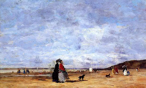 Frânske keunstner Eugene -Louis Boudin (Eugene Boudin, 1824 - 1898)