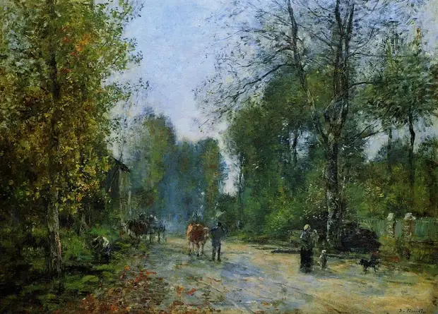 Franču mākslinieks Eugene -Louis Boudin (Eugene Boudin, 1824 - 1898)