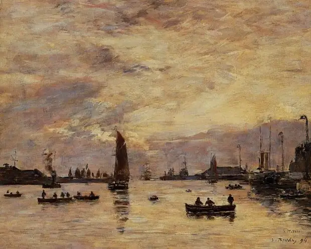 法国艺术家 Eugene-Louis Boudin (Eugene Boudin, 1824 - 1898)