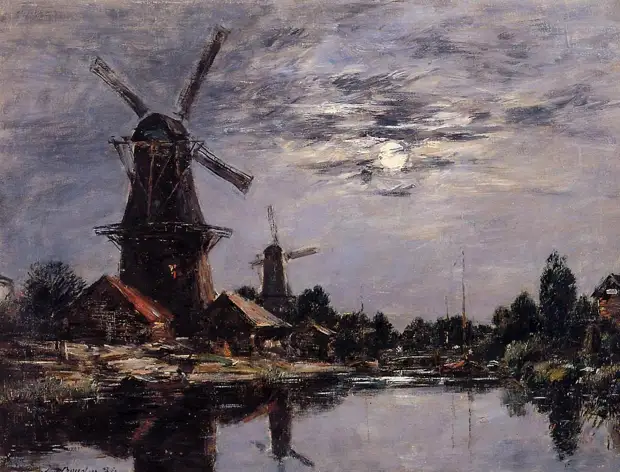 Französischer Künstler Eugene-Louis Boudin (Eugene Boudin, 1824 - 1898)