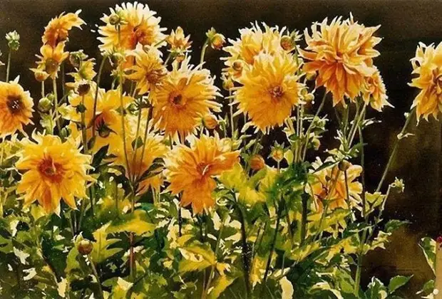 Und auf jedem Platz gibt es leuchtende Blumen ... Künstler aus Peru Guzman Emilio Huanca Yanariko