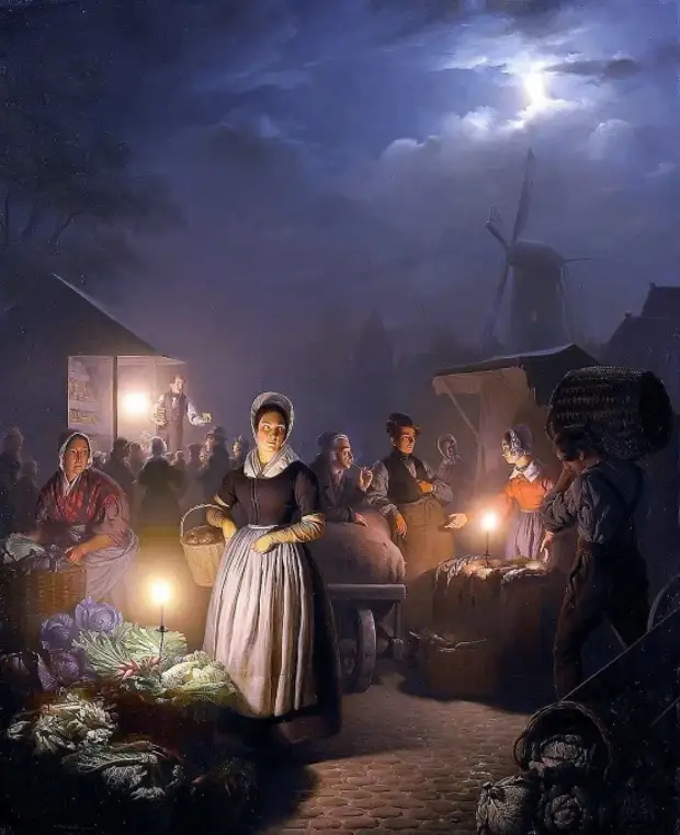 Hunermend Petrus van Schendel (1806 - 1870). Dema ku qendîl dişewite