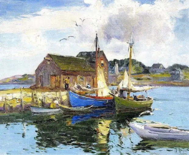 Artiste Mathias Joseph Alten (1871 - 1938). Impressionnisme doré