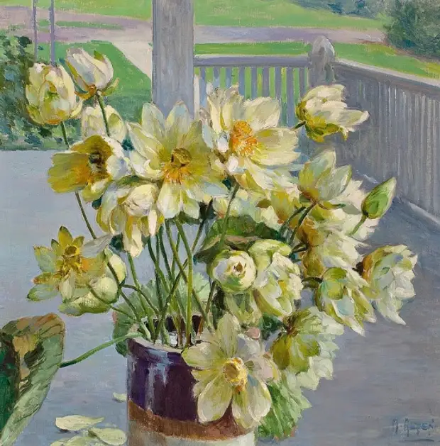 Kunstenaar Mathias Joseph Alten (1871 - 1938). Goue impressionisme