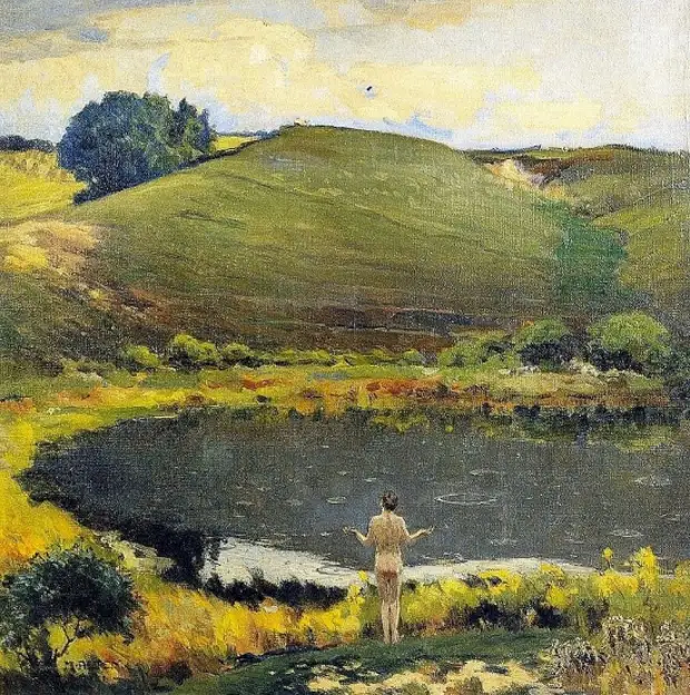 Kunstenaar Mathias Joseph Alten (1871 - 1938). Goue impressionisme