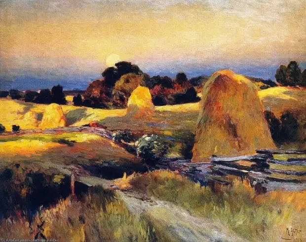 Artiste Mathias Joseph Alten (1871 - 1938). Impressionnisme doré