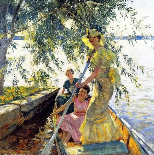 Kunstenaar Mathias Joseph Alten (1871 - 1938). Goue impressionisme