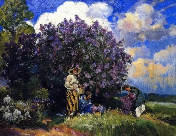 Artiste Mathias Joseph Alten (1871 - 1938). Impressionnisme doré