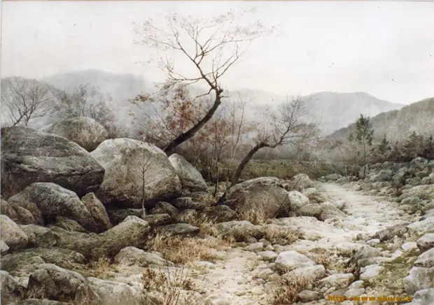 Chinese watercolor. Taoshi Hu muimbi