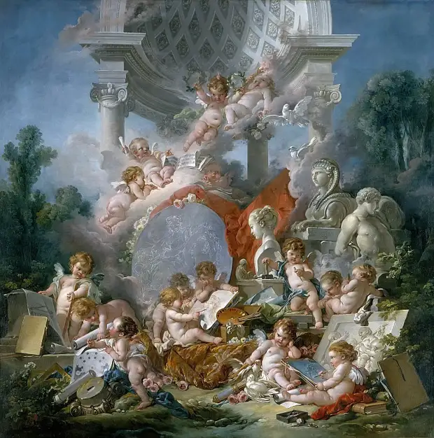 Géniové umění. Autor: Francois Boucher.