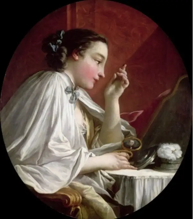 Žena za záchodem. Autor: Francois Boucher.