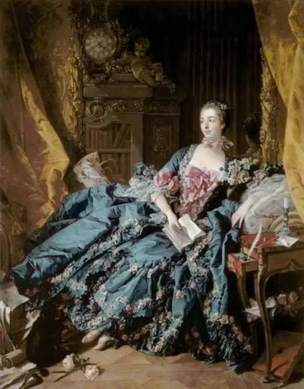 Madame de Pompadour. Onye edemede: Francois Boucher.