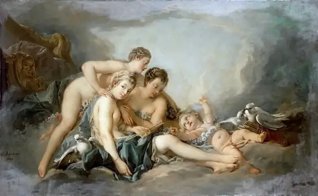 Venera razoružava Kupidona. Autor: Francois Boucher.