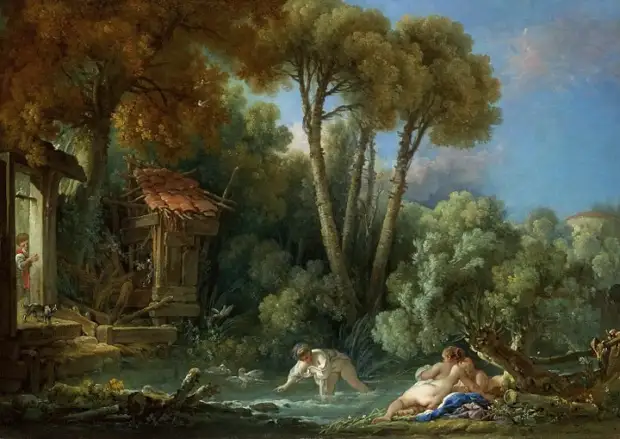 Koupající se. Autor: Francois Boucher.