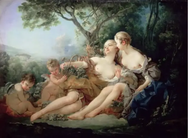 Bacchus និង Erigon ។ អ្នកនិពន្ធ: Francois Boucher