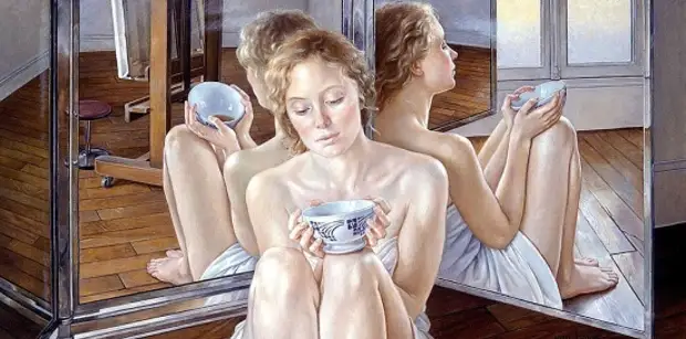 Umelec Francine Van Hove. A žena je Francúzka, vážna a milá