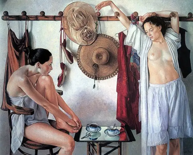 Umelec Francine Van Hove. A žena je Francúzka, vážna a milá