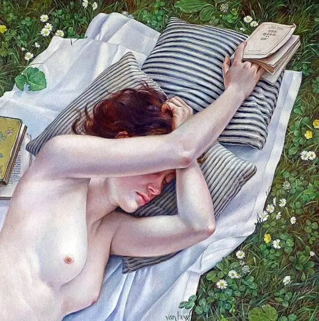 Artista Francine Van Hove. U l-mara hija Franċiża, serja u ħelwa