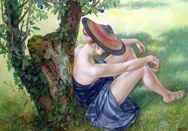 Artista Francine Van Hove. U l-mara hija Franċiża, serja u ħelwa