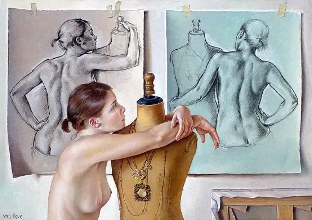 Artista Francine Van Hove. U l-mara hija Franċiża, serja u ħelwa