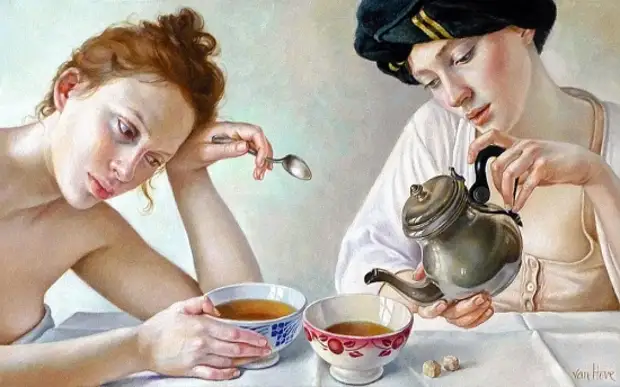 Artista Francine Van Hove. U l-mara hija Franċiża, serja u ħelwa