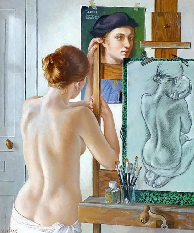 Artista Francine Van Hove. I la dona és francesa, seriosa i dolça