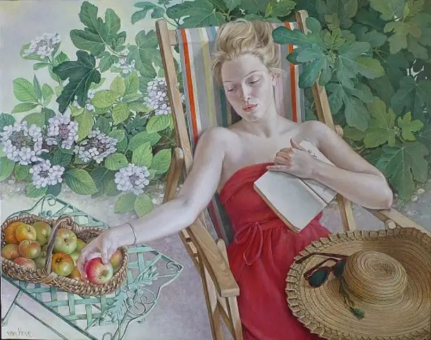 Artista Francine Van Hove. U l-mara hija Franċiża, serja u ħelwa