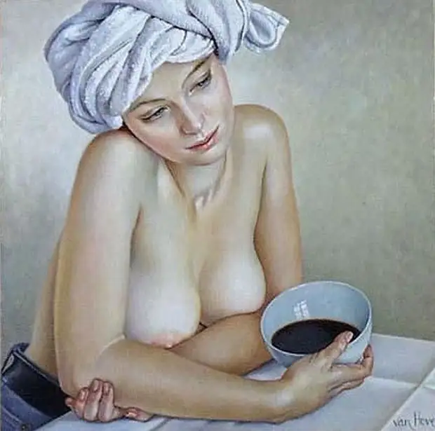 Umelec Francine Van Hove. A žena je Francúzka, vážna a milá