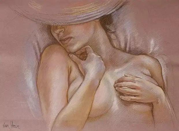 Umelec Francine Van Hove. A žena je Francúzka, vážna a milá