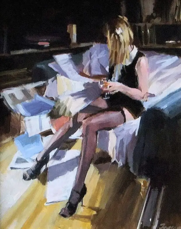 David Farrant artista. Argiaren eta lainoaren jolasa