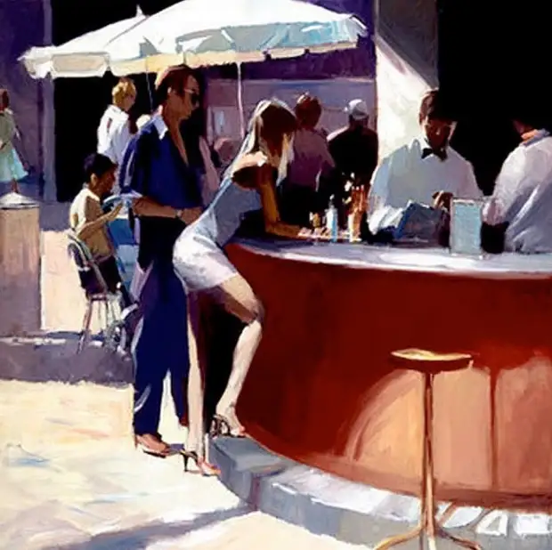 David Farrant artista. Argiaren eta lainoaren jolasa