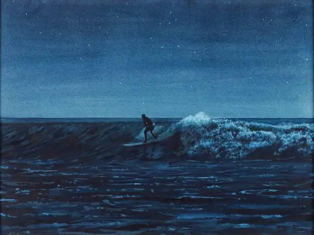 Nocny surfer. Autor: Tim Gardner.