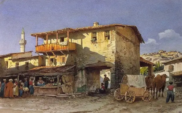 Kënschtler Luigi Premazzi (1814 - 1891). Master vun der russescher Aquarellmolerei