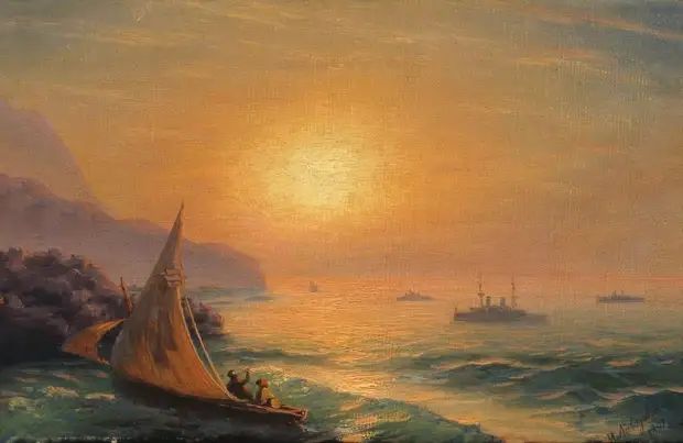 Dengizda quyosh botishi 1899 23h35. Ivan Konstantinovich Aivazovskiy