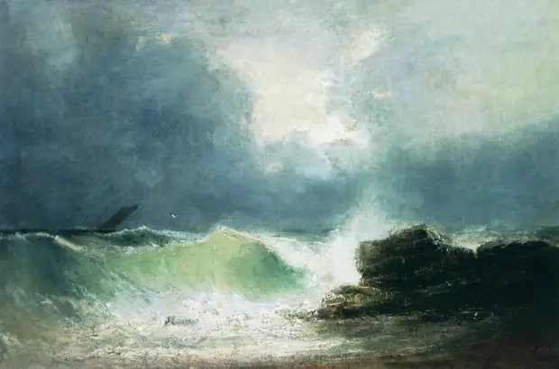 Sahil. Dalga 1880 40x60. Ivan Constantinovich Aivazovski