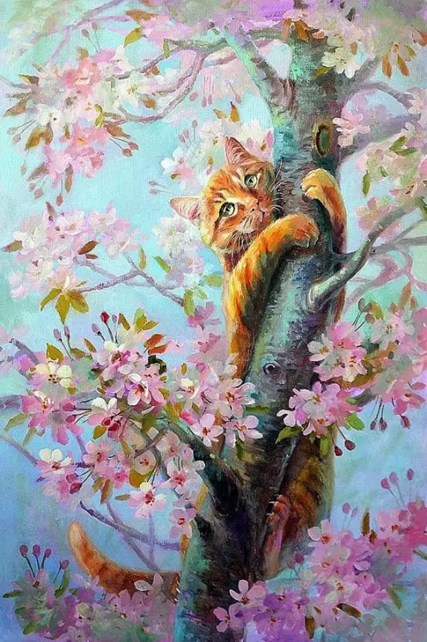 Artist Julia Nepriyatel. My cat is purring wonderful fairy tales