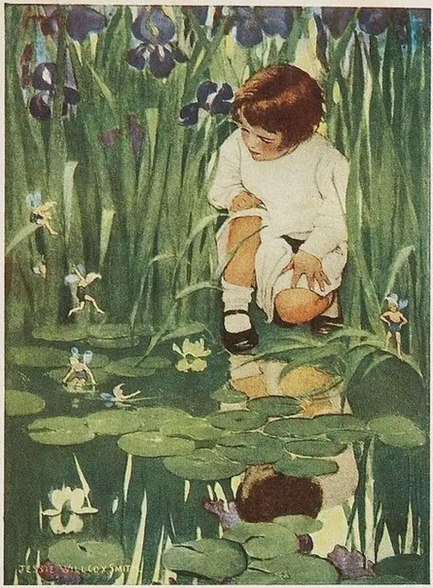 Ilustrasi apik tenan dening Jessie Willcox Smith